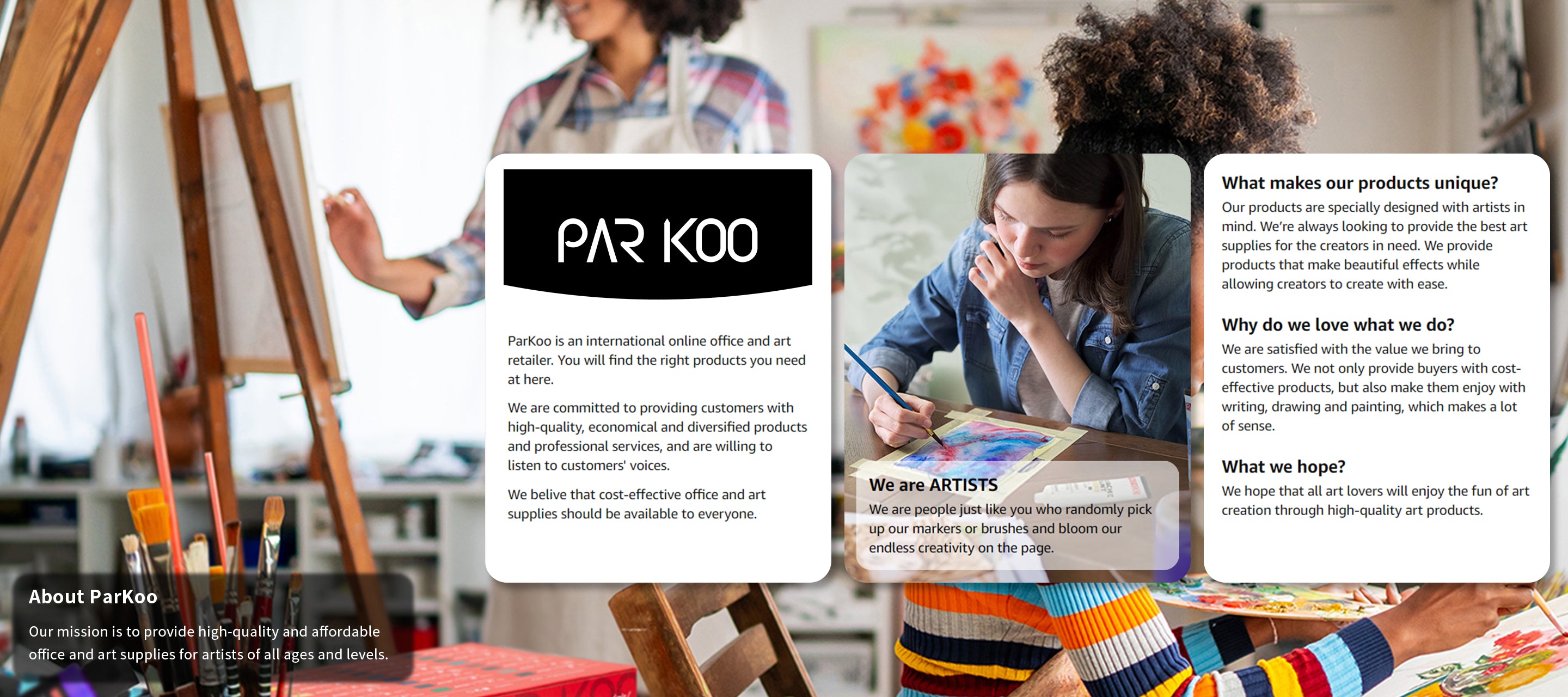 Office products line mainly include pens, markers, and paints. – ParKoo