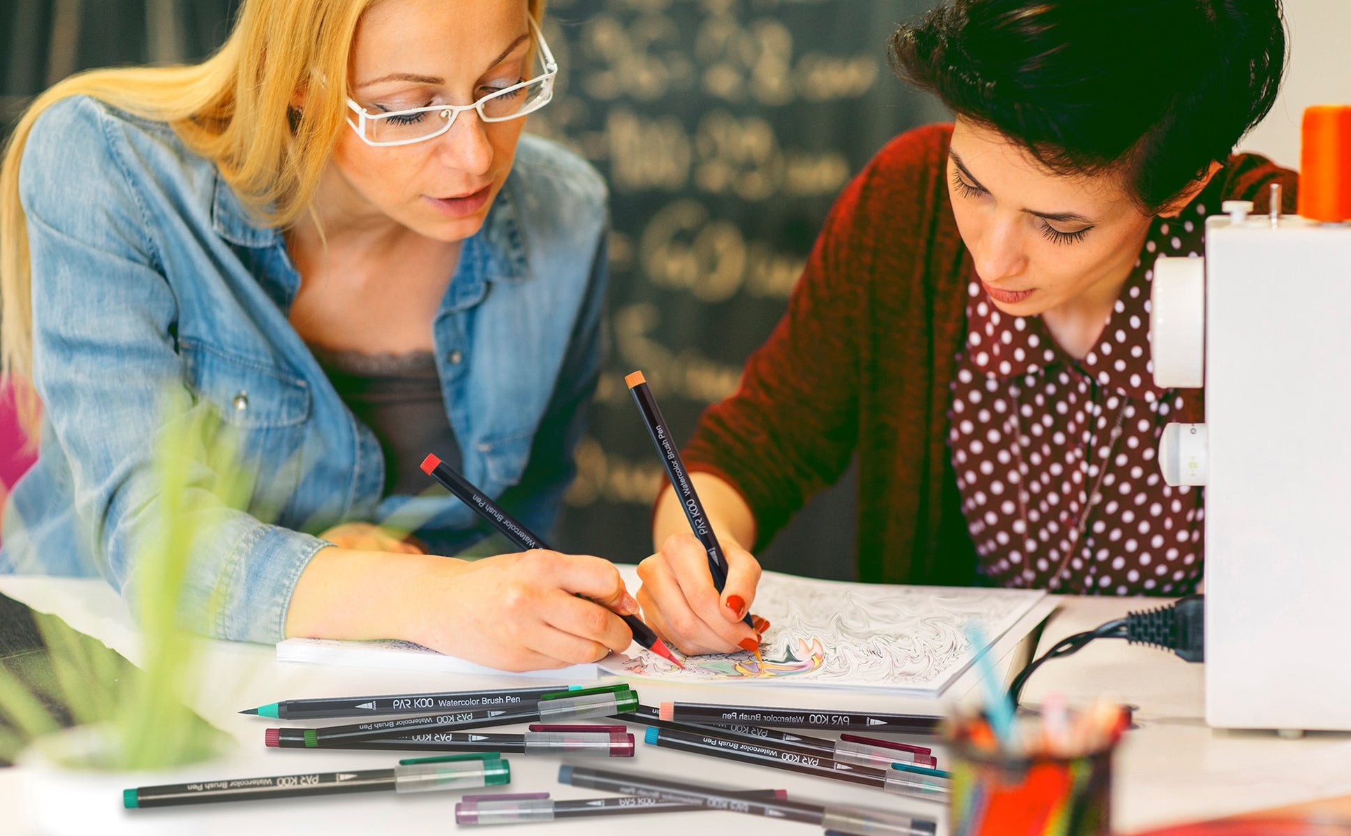 ParKoo 24 Colors Flexible Real Nylon Brush Tip Pens